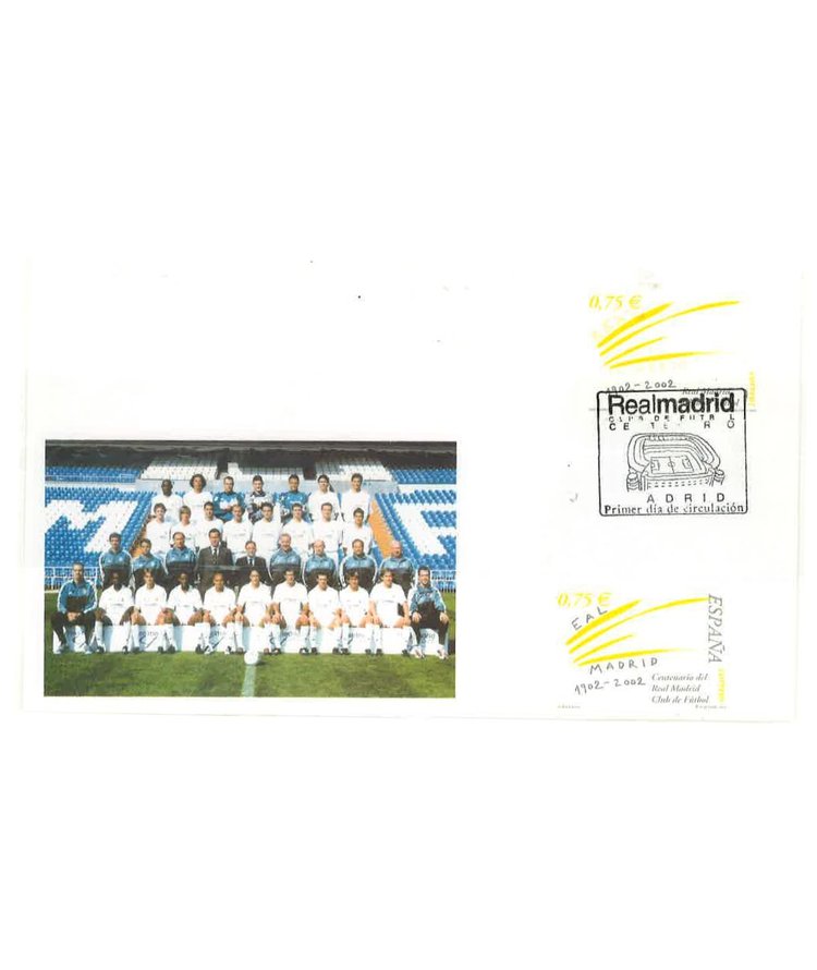 Sello Centenario Real Madrid Club de Fútbol 1902 – 2002 | goldenart.es